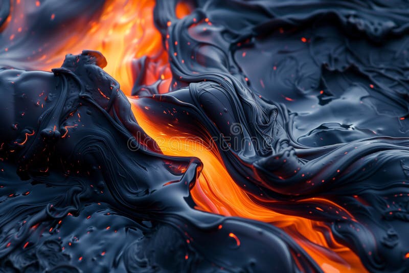 Dynamic Molten Lava Flow Close Up Texture Natural 8k Wallpaper ...
