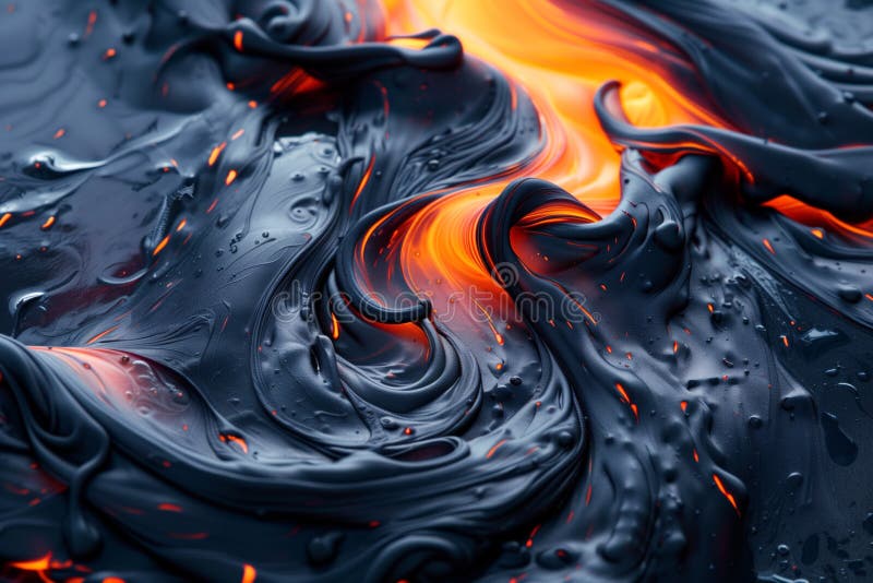Molten Lava Pattern Close Up Texture Natural 8k Wallpaper Background ...
