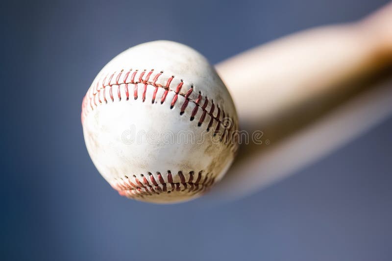 A Dynamic Moment Captures the Baseball Bat Connecting with the Ball ...