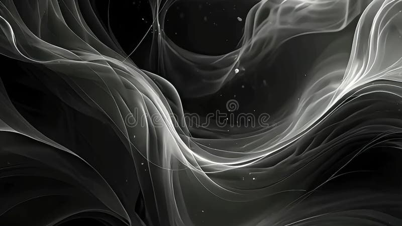 Dynamic Monochrome Abstract Particles in Motion with Artistic Appeal ...