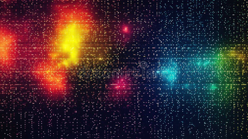 Dynamic Mosaic of Rounded Pixel Points in Vibrant Colors Energizing ...