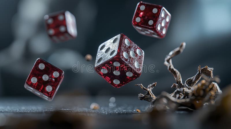 Dynamic Motion of Abstract Geometric Dice in Space Studio Setting 3d ...