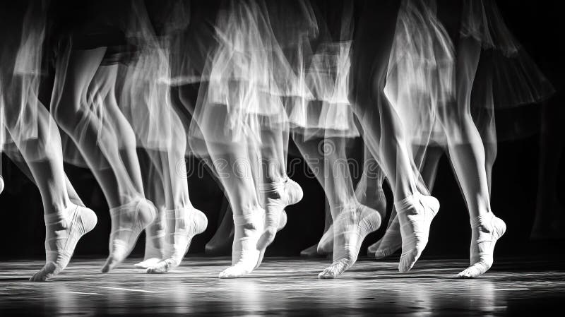 Dynamic Motion Blur Ballet Dancers Graceful Performance Stock Photos ...