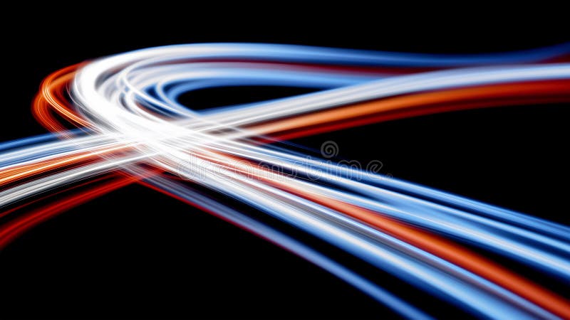 Dynamic Motion Blur of Red and Blue Light Stock Illustration ...