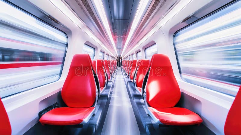 Dynamic Motion Blur Effect in a Modern High-speed Train Car during ...