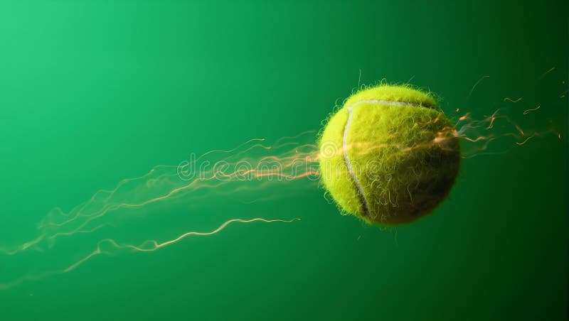 Dynamic Motion Blur Effect on Tennis Ball in Mid Air Capturing Extreme ...