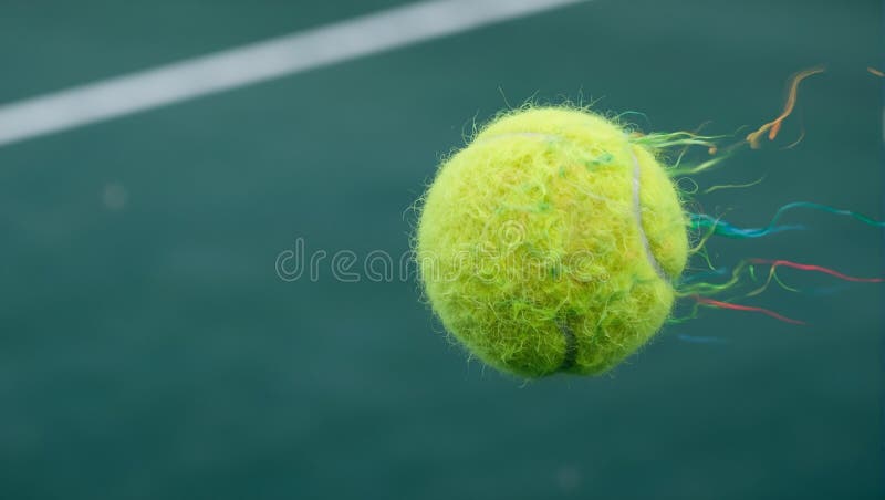 Dynamic Motion Blur Effect on Tennis Ball in Mid Air Capturing Extreme ...