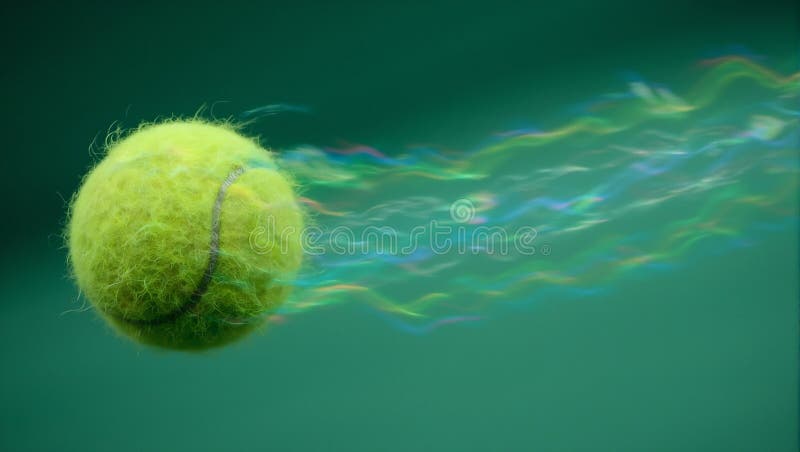 Dynamic Motion Blur Effect on Tennis Ball in Mid Air Capturing Extreme ...