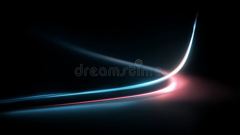 Dynamic Motion Blur Surrounds Futuristic LED Light Trails Stock Photo ...
