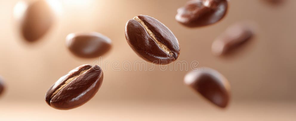 The Dynamic Motion of Floating Coffee Beans Creating a Culinary ...