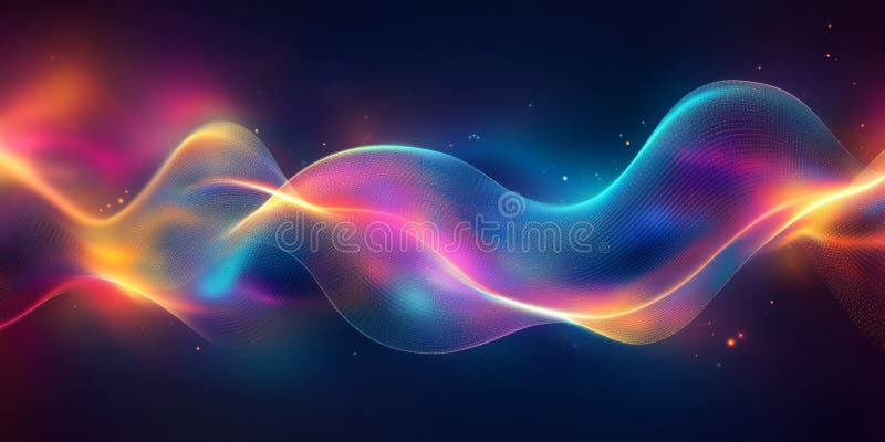 Dynamic Motion Light Trails in a Futuristic Technology Pattern that ...