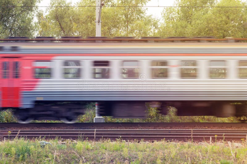 Dynamic Motion of a Passing Train Stock Image - Image of tourism ...