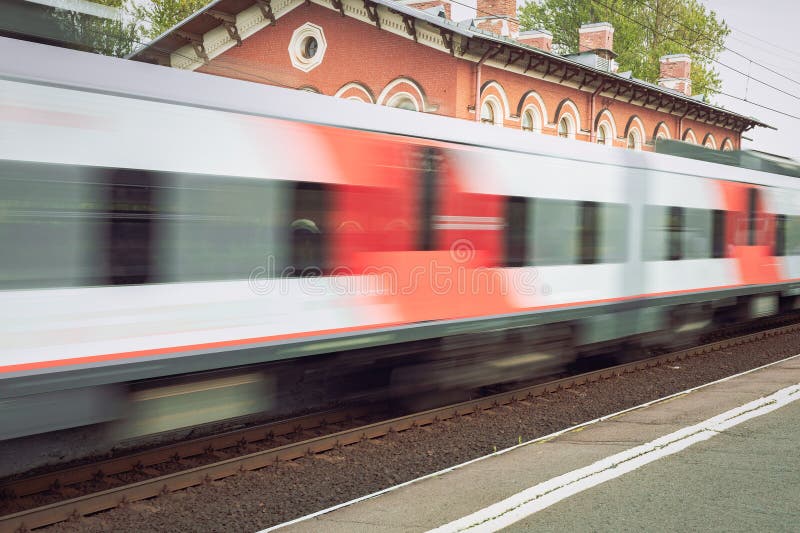 Dynamic Motion of a Passing Train Stock Photo - Image of modern ...