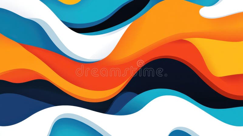Dynamic Motion Wave Graphic in a Sleek, Modern Design. Cartoonstyle ...