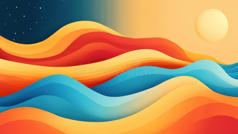 Dynamic Motion Wave Graphic in a Sleek, Modern Design. Cartoonstyle ...