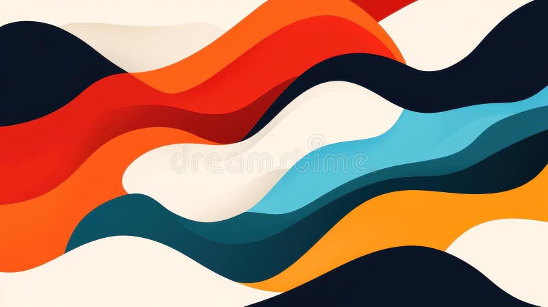 Dynamic Motion Wave Graphic in a Sleek, Modern Design. Cartoonstyle ...