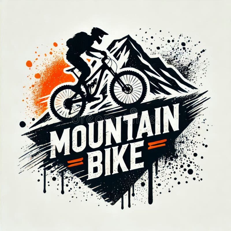 Dynamic Mountain Biking Graphic Design Stock Illustration ...