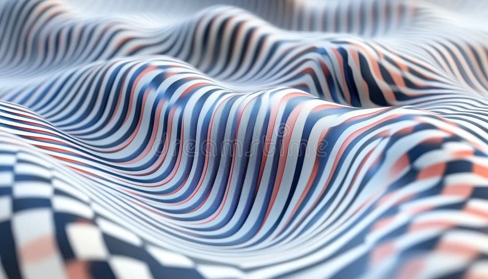 Dynamic Movement of Checkered Lines Creating a Chaotic Wave Pattern in ...