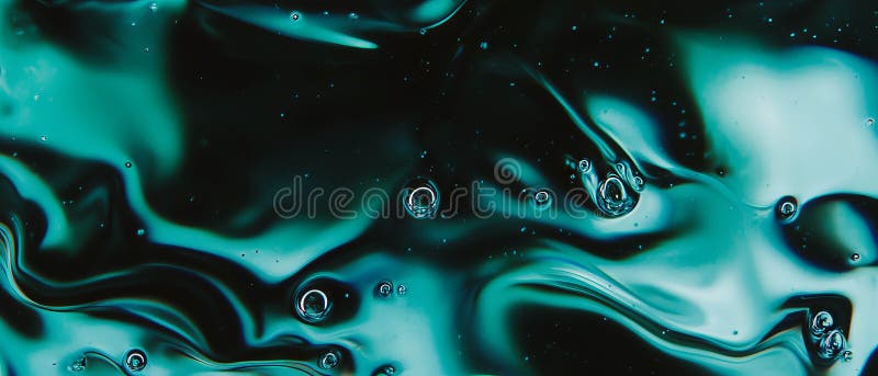 Dynamic Movement of Merging Water Bubbles on a Black Background ...