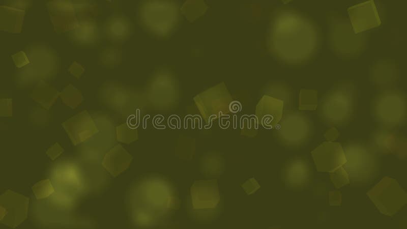 Dynamic Movement Of Random Cube Patterns On A Gold Background Creating