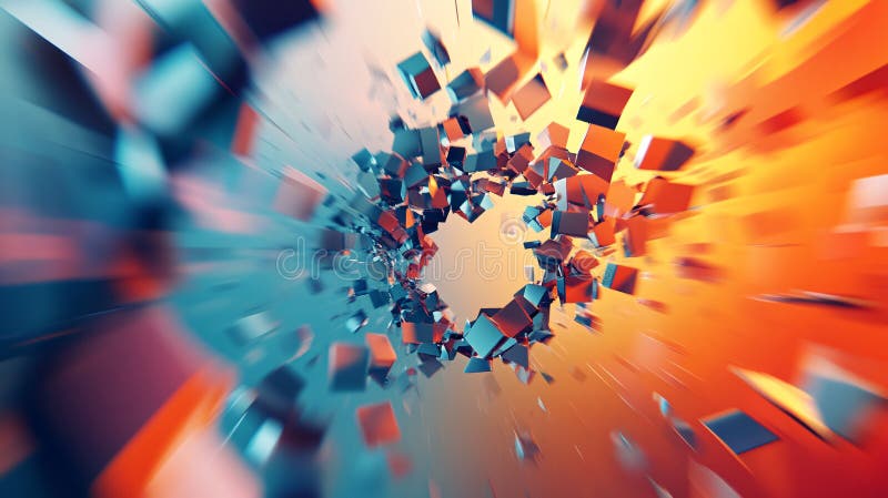Dynamic Movement of Rotating 3D Geometric Shapes with Motion Blur ...