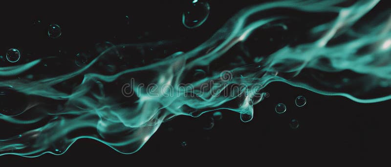 Dynamic Movement of Water Bubbles Merging in a Fluid Effect Against a ...
