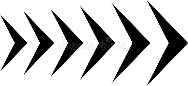 Dynamic Moving Arrow Symbol Isolated on Transparent Background. Speed ...