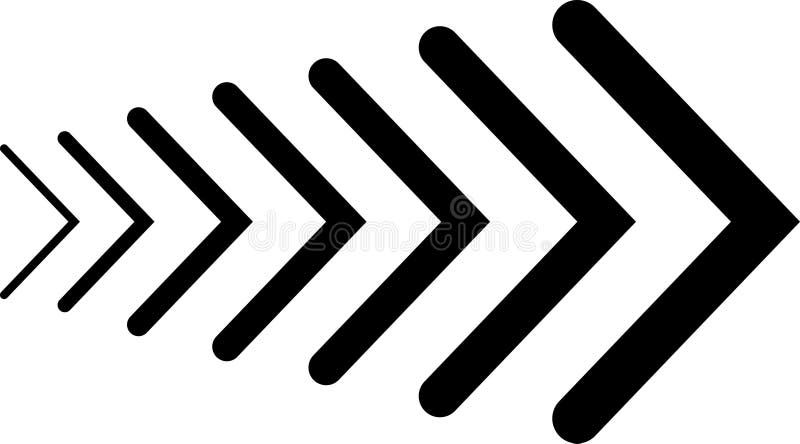 Dynamic Moving Arrow Symbol Isolated on Transparent Background. Speed ...