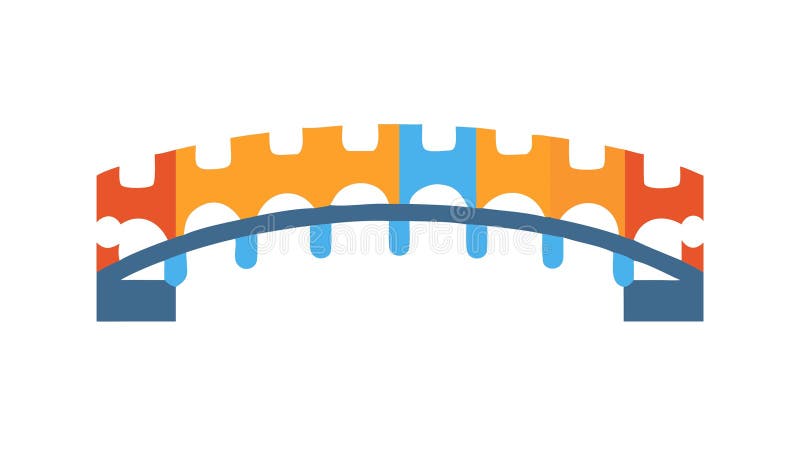 Dynamic Multi-Colored Bridge, Modern Connectivity Vector Art, Vector ...