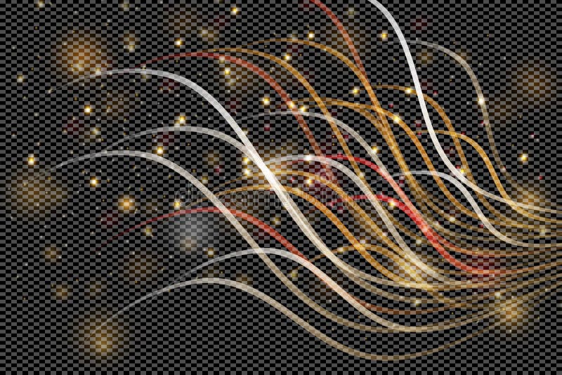Dynamic Multi-colored Lines, Waves with a Glow Effect. Stock ...
