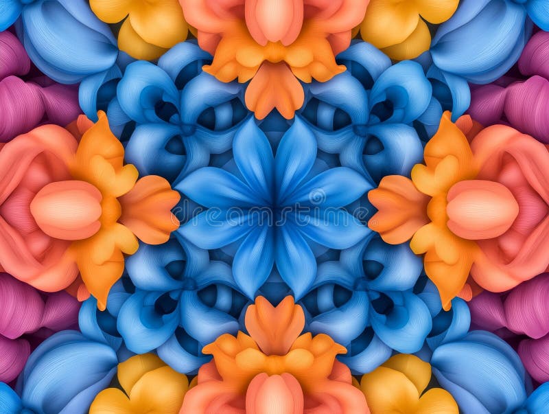A Dynamic, Multi-colored Mandala Showcasing Elaborate Patterns and ...
