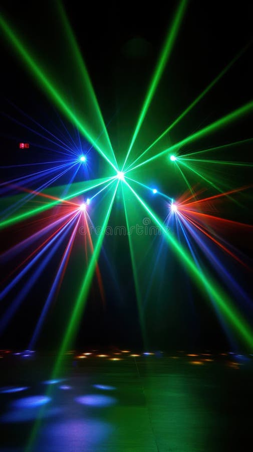 Dynamic Multicolor Laser Light Show Displaying Geometric Patterns on ...