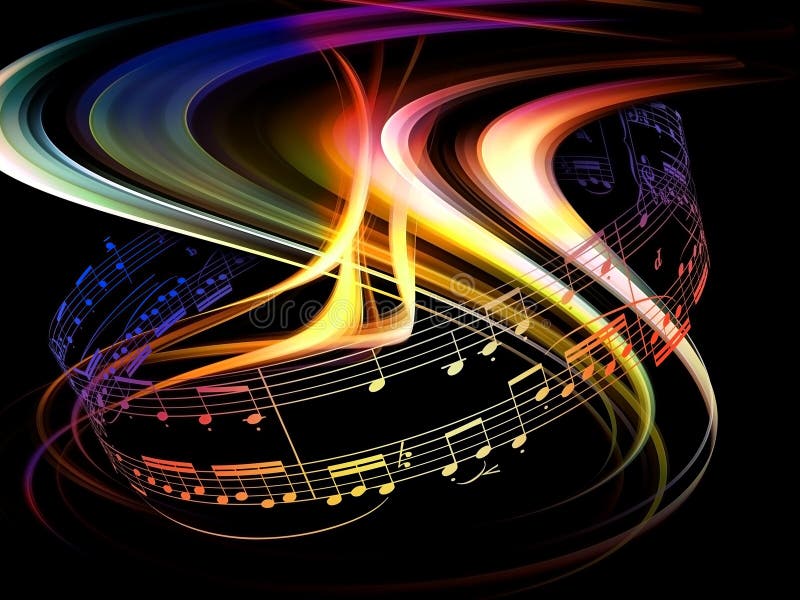 Dynamic Music Abstract stock illustration. Illustration of black - 18226331