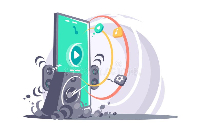 Dynamic Music App stock vector. Illustration of music - 329509429