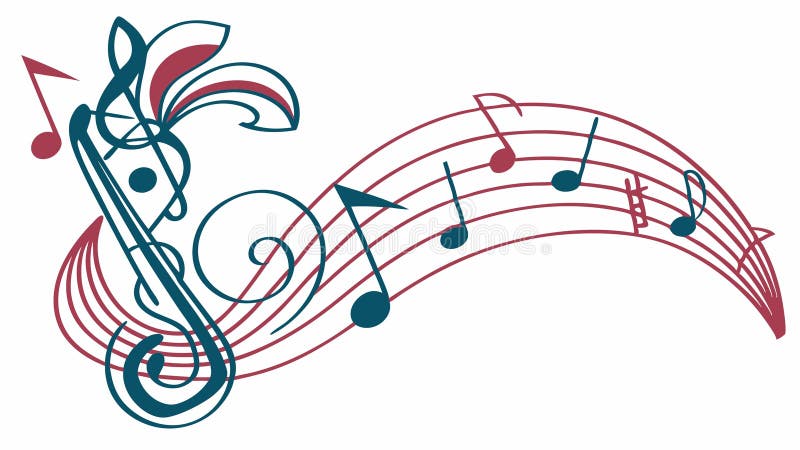 Dynamic Music Notes and Treble Clef Art, Vector Design Generative AI ...