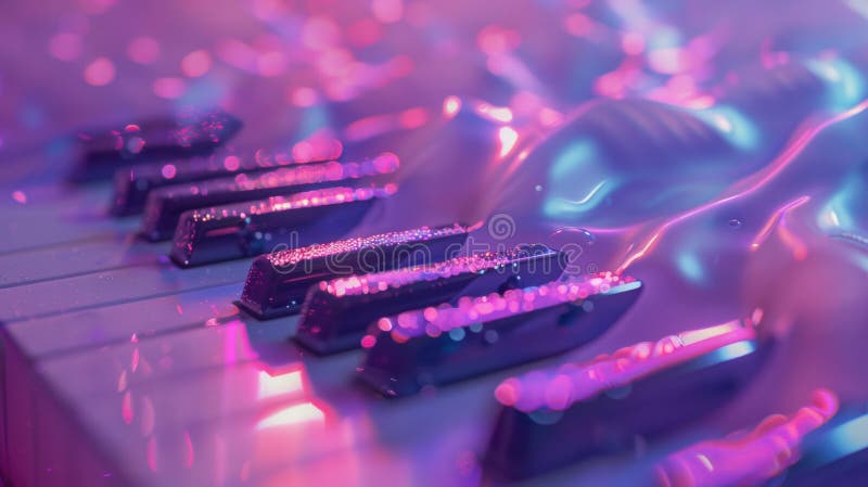 Dynamic Music Visuals with Neon Glow in Pink and Violet Color Scheme ...