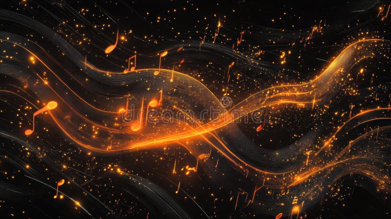 Dynamic Musical Visualization Abstract Context Digital Art Vibrant ...