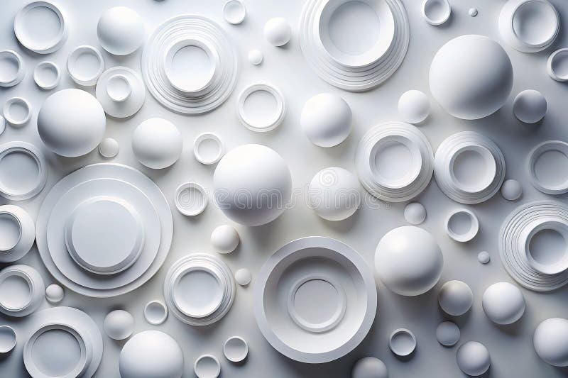 Dynamic Neomorphic Shapes a Minimalist White Background for Modern ...