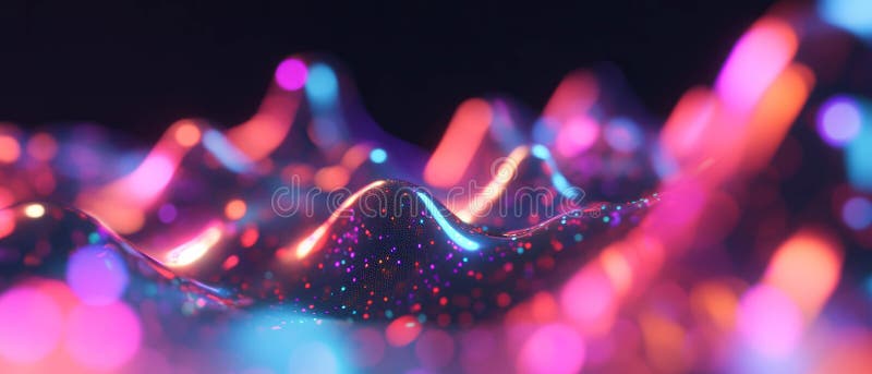 Dynamic Neon Abstract Background for Data Visualizations with Vibrant ...