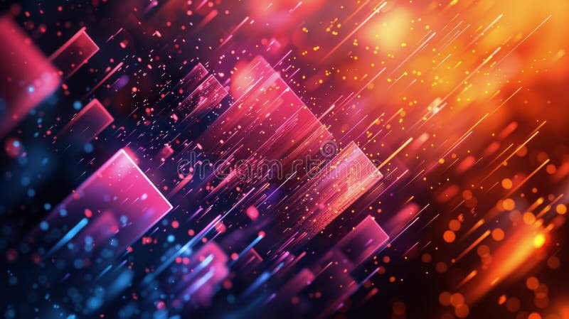 Dynamic Neon Abstract Background with Vivid Lights Stock Photo - Image ...