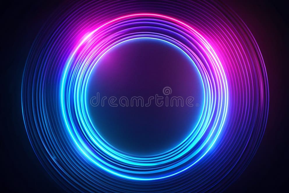 Dynamic Neon Curved Lines Frame a Modern EyeCatching Silhouette ...