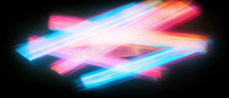 Dynamic Neon Double Exposure Texture Blending Vibrant Colors on Black ...