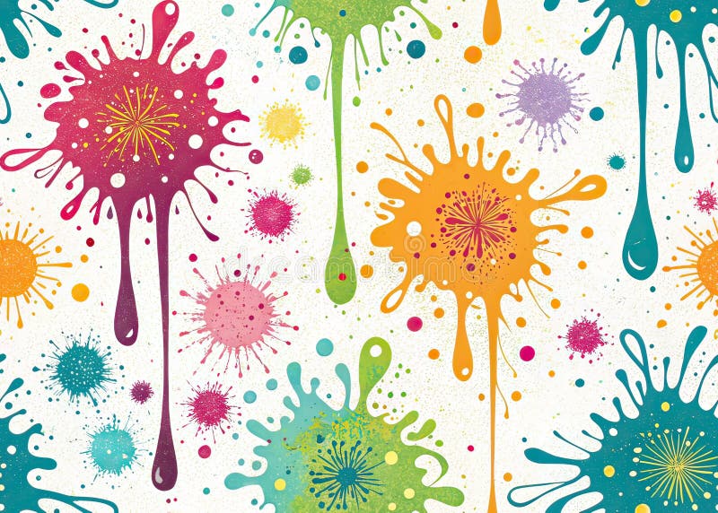 Dynamic Neon Dripping Paint Splatter Art a Vibrant Abstract Background for Modern Design ...
