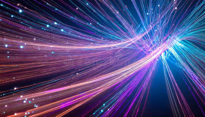 Dynamic Neon Fiber Optic Lines Abstract Texture Background Featuring ...