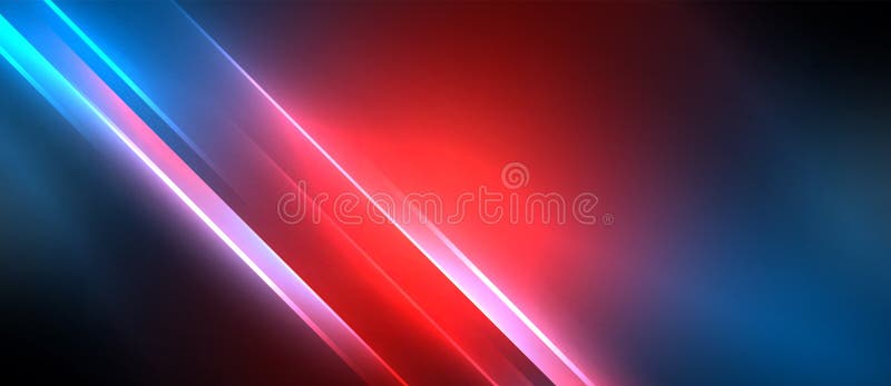 Dynamic Neon Glowing Lines Geometric Techno Background Stock Vector ...