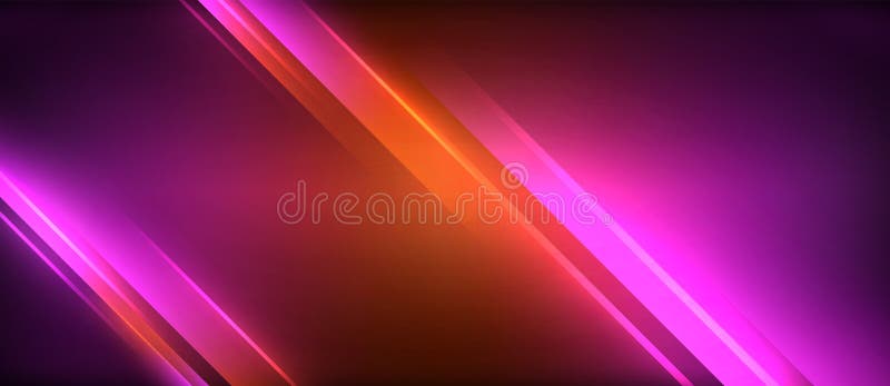 Dynamic Neon Glowing Lines Geometric Techno Background Stock Vector ...