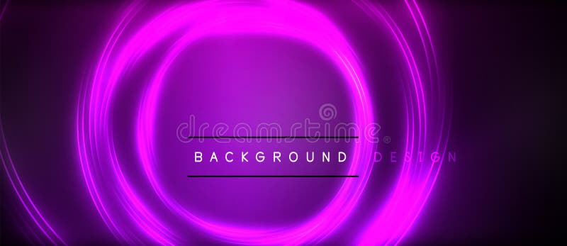 Dynamic Neon Glowing Lines Geometric Techno Background Stock Vector ...