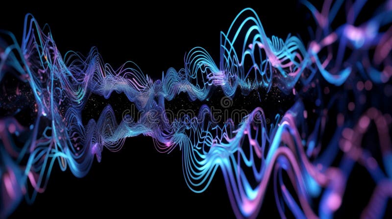 Dynamic Neon Light Flow stock photo. Image of purple - 393752128