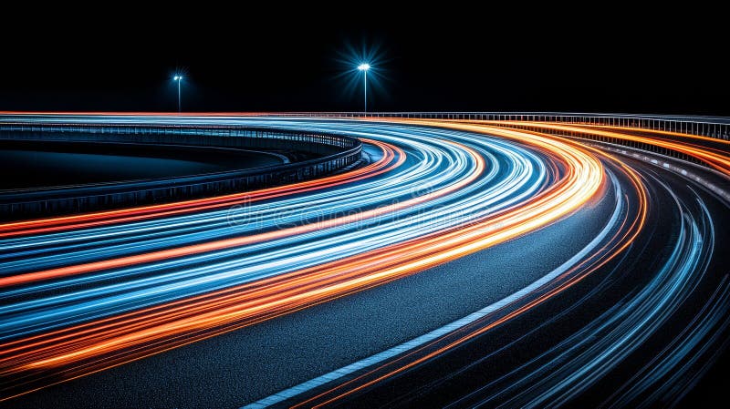 Dynamic Neon Light Rays with High-Speed Movement and Futuristic ...