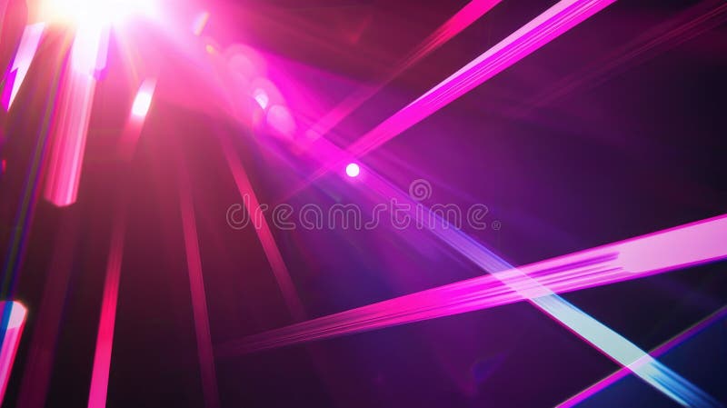 Dynamic Neon Streaks and Lens Flare in Abstract Design Stock Photo ...